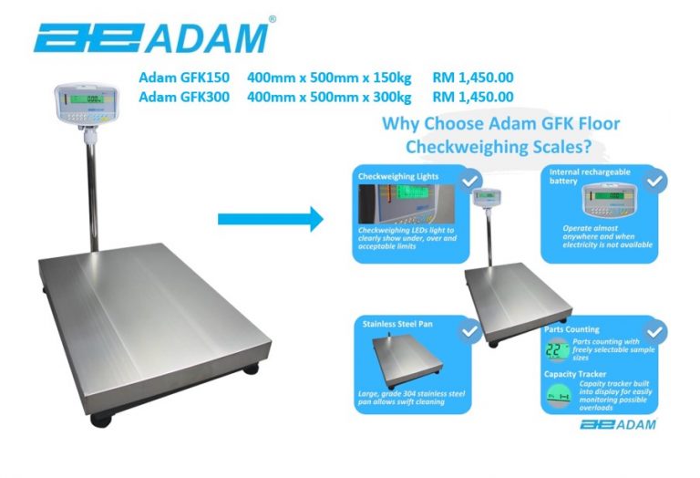 Adam GFK Floor Checkweighing Scale – Cardinal Malaysia